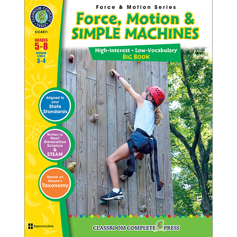 Classroom Complete Press Force Motion & Simple Machines Big Book - Zuma