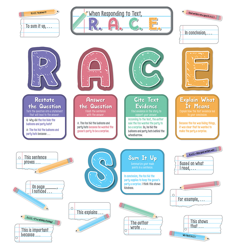 Carson Dellosa Education R A C E Writing Strategy Bulletin Board Set