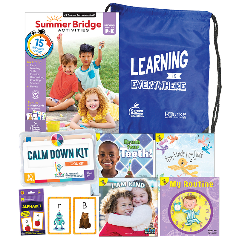 Carson Dellosa Education Summer Bridge Essentials Backpack, Grades PK-K ...