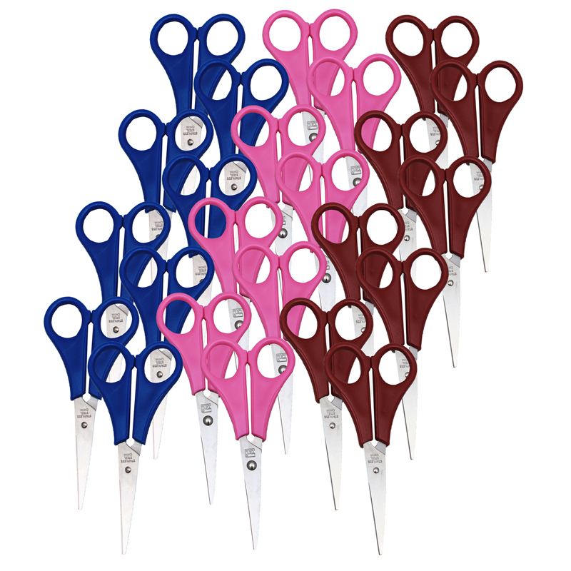 Charles Leonard Children's 5.5" Scissors, Pointed Tip, Assorted Colors ...
