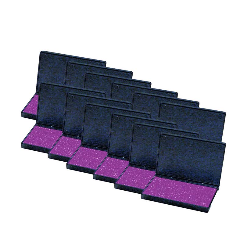 Charles Leonard Stamp Pad, Violet, Pack of 12 - Zuma
