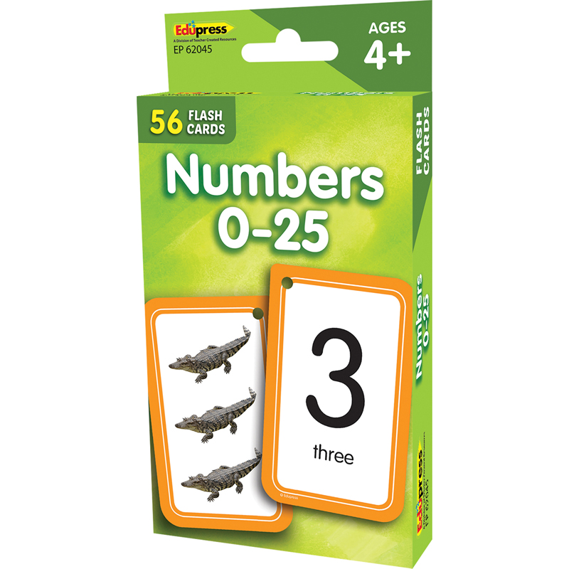 Numbers 0-25 Flash Cards - The School Box Inc