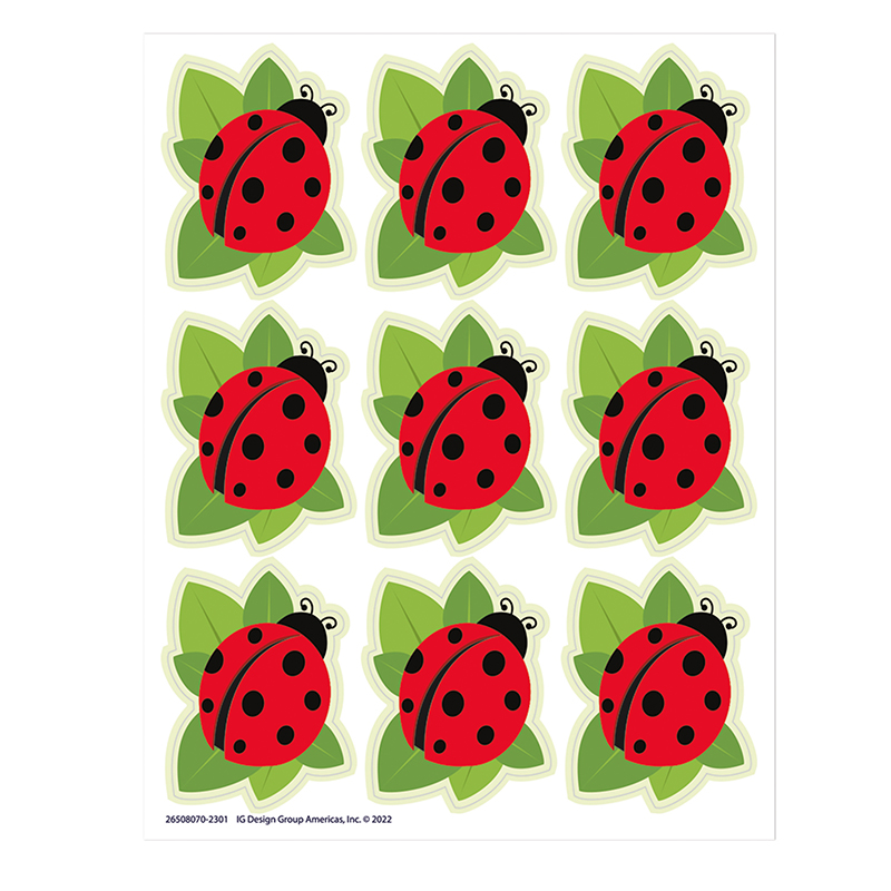 Eureka® Ladybugs Giant Stickers, 36 Per Pack, 12 Packs - Zuma