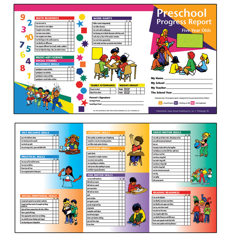 Kindergarten Progress Report Kindergarten