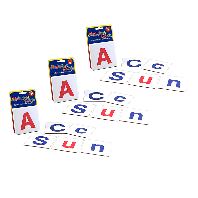 Hygloss® Upper Case & Lower Case Alphabet Cards, 60 Cards Per Pack, 3 ...