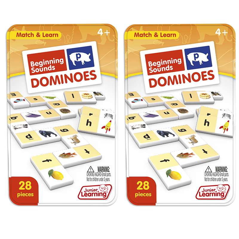 Junior Learning® Beginning Sounds Dominoes, 2 Sets - Zuma