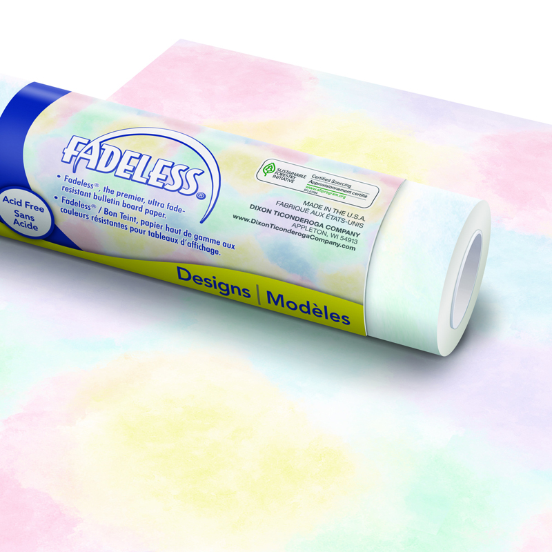 Fadeless® Bulletin Board Paper - Watercolor, 48" x 50' - National ...