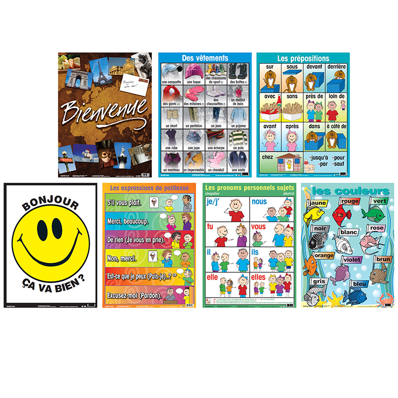 Poster Pals® French Essential Classroom Posters Set II - Zuma