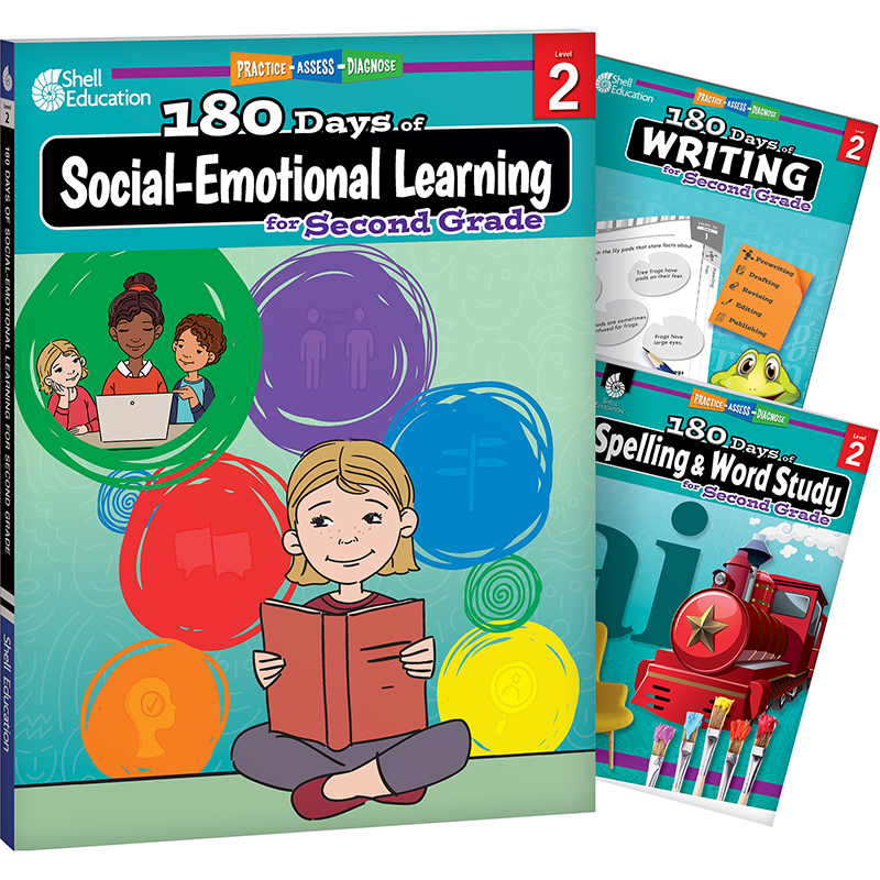 Shell Education 180 Days Social-Emotional Learning, Writing, & Spelling ...