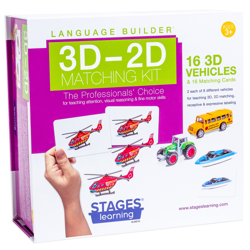 Stages Learning Materials Language Builder® 3D-2D Matching Vehicles Kit ...