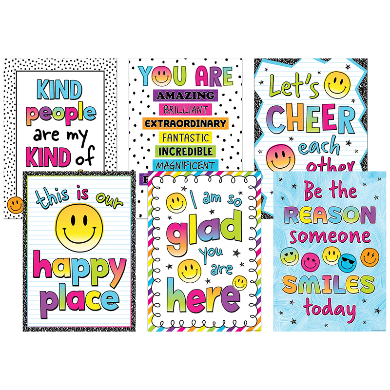 Teacher Created Resources® Brights 4Ever Positive Posters, Set of 6 - Zuma