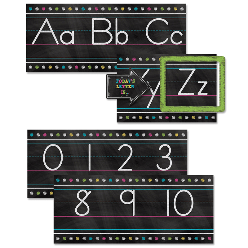 Teacher Created Resources® Chalkboard Brights Alphabet Line Bulletin ...