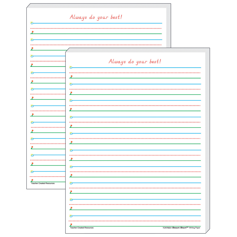 Teacher Created Resources® Smart Start 1-2 Writing Paper: 100 Sheets ...