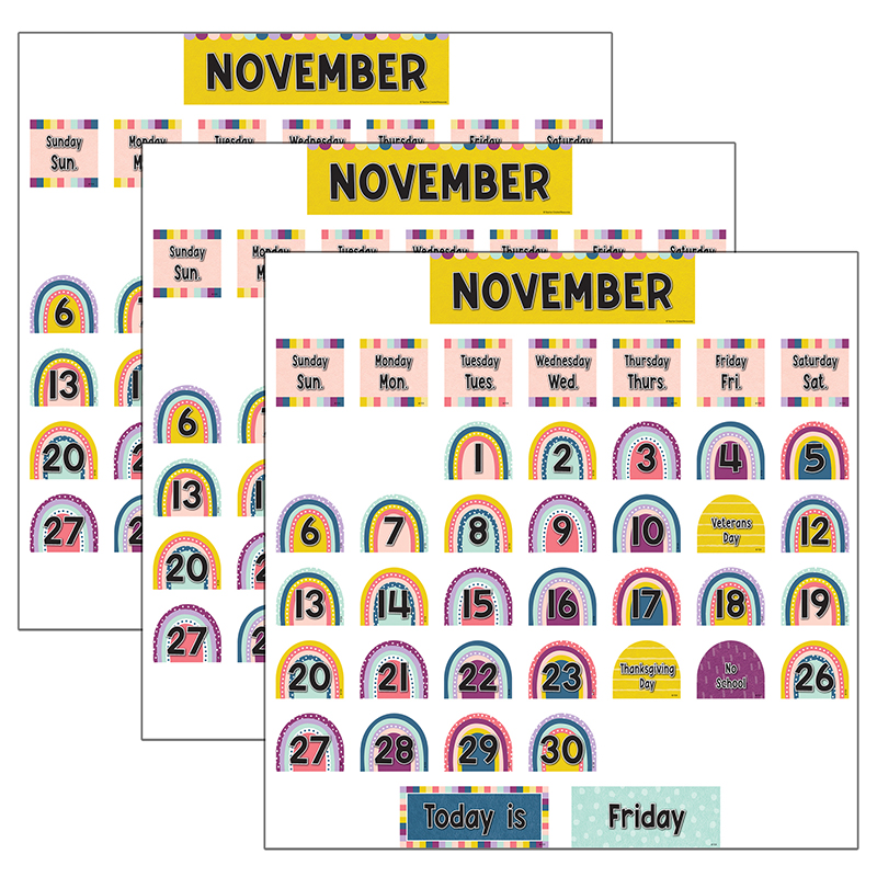 Teacher Created Resources® Oh Happy Day Rainbow Calendar Pocket Chart ...