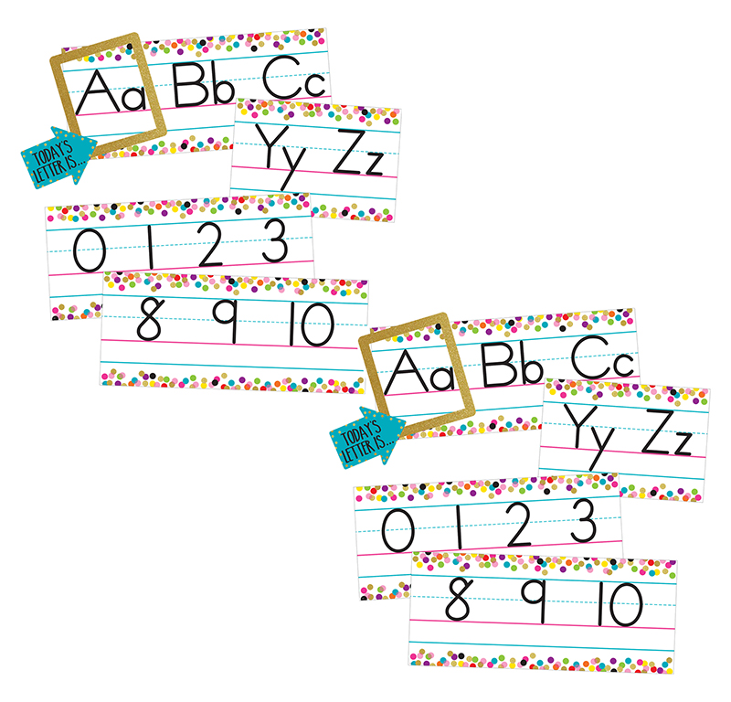 Teacher Created Resources® Confetti Alphabet Line Bulletin Board Set, 2 ...